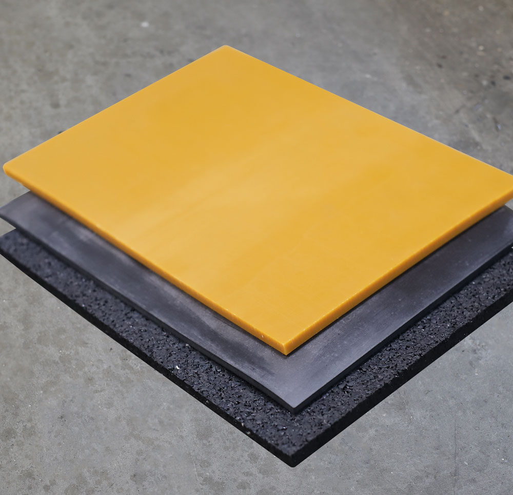 Solid rubber as strips, gaskets, and custom sheets